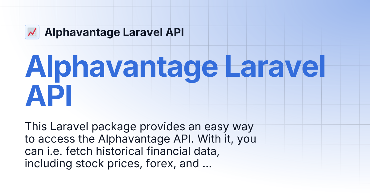 Alphavantage Laravel API | Alphavantage Laravel API